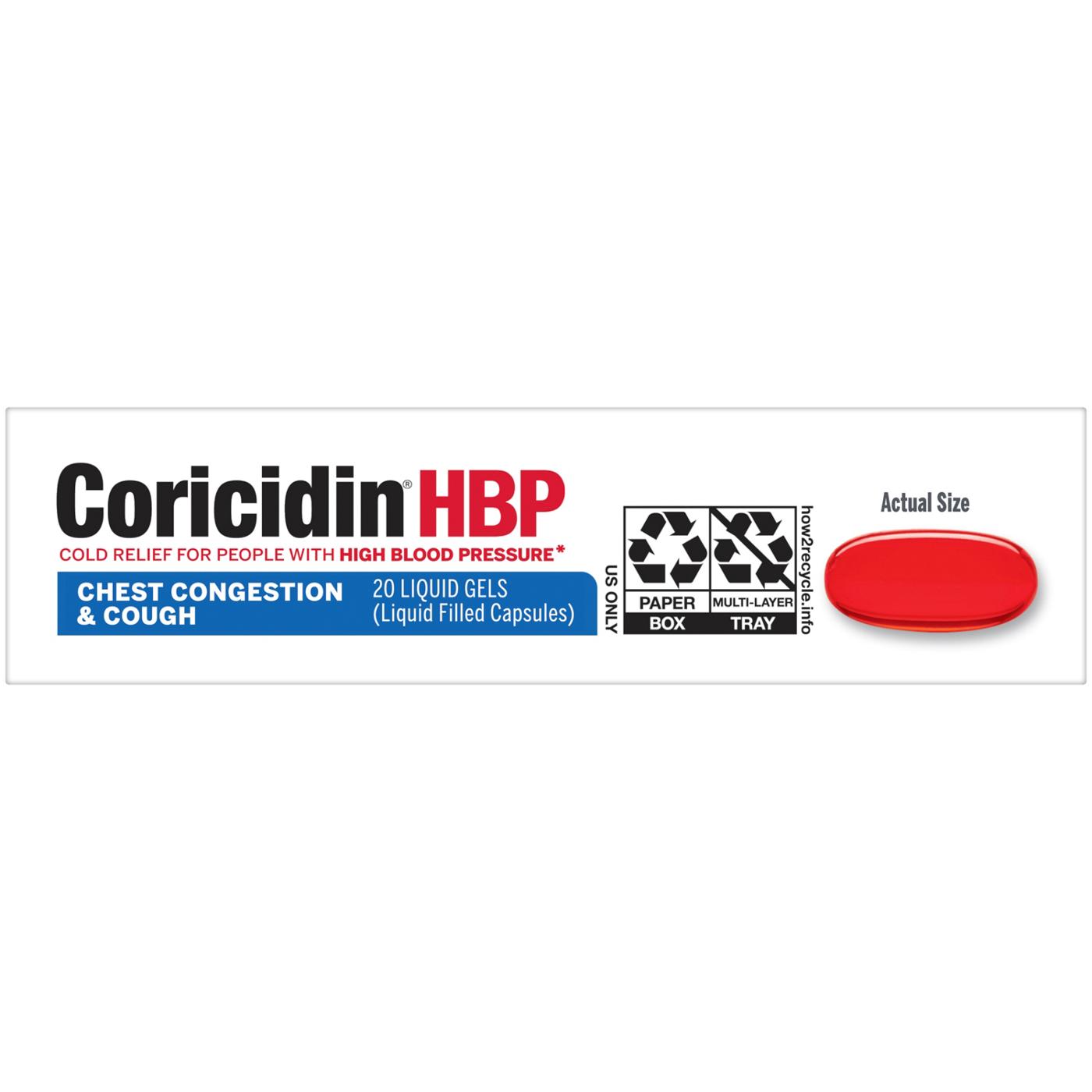 Coricidin HBP Chest Congestion & Cough Liqui-gels - Shop Cough, cold ...