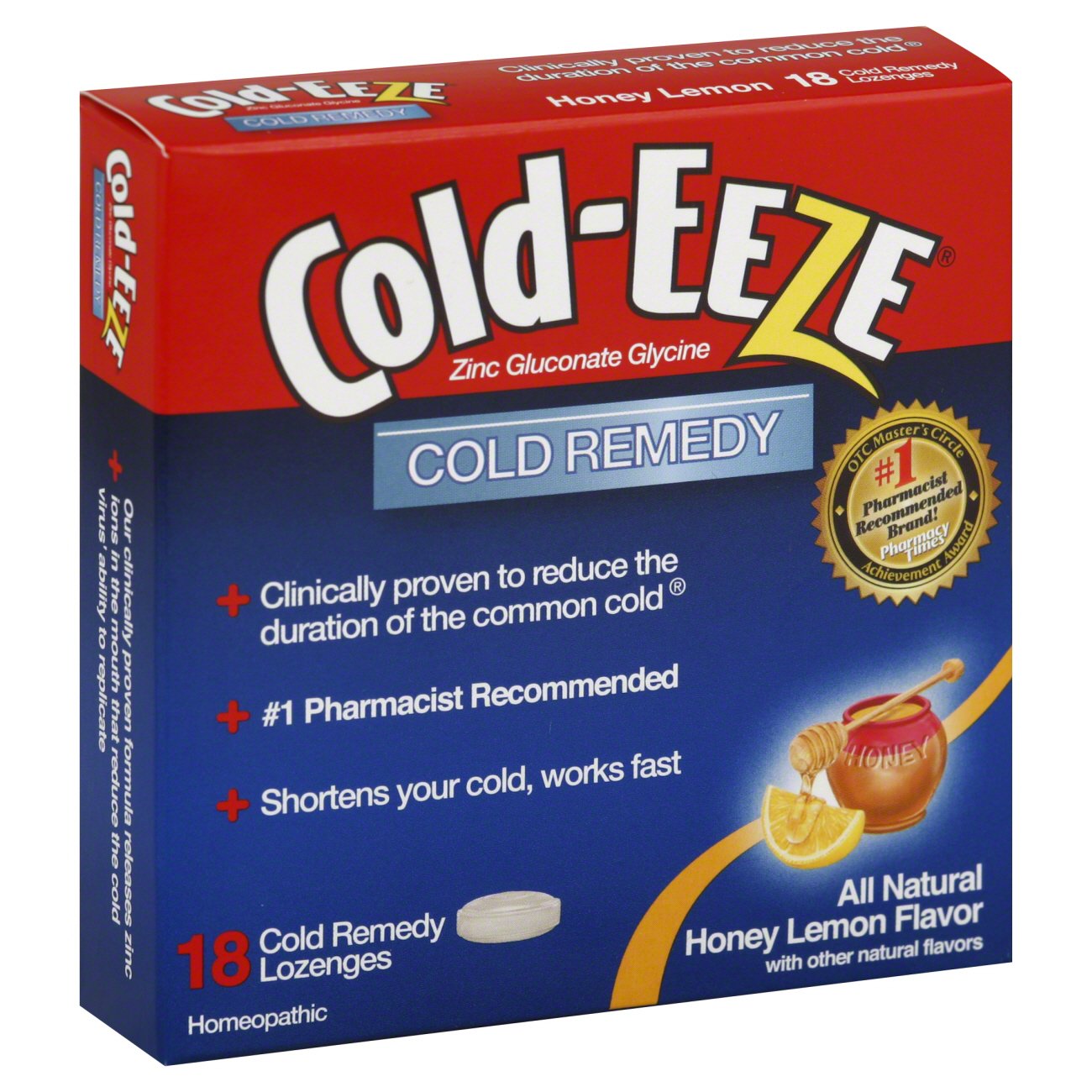 Cold Eeze Cold Remedy Lozenges Honey Lemon Flavor - Shop Cough, cold ...