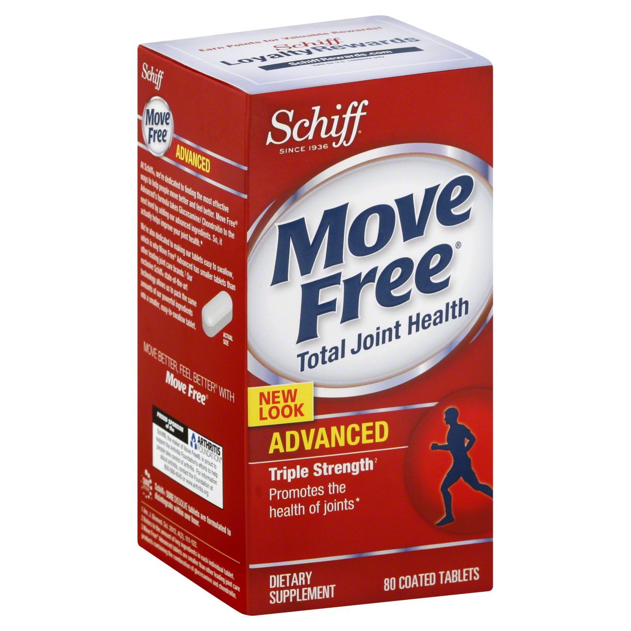 Schiff Move Free Total Joint Health Advanced Triple Strength Coated ...