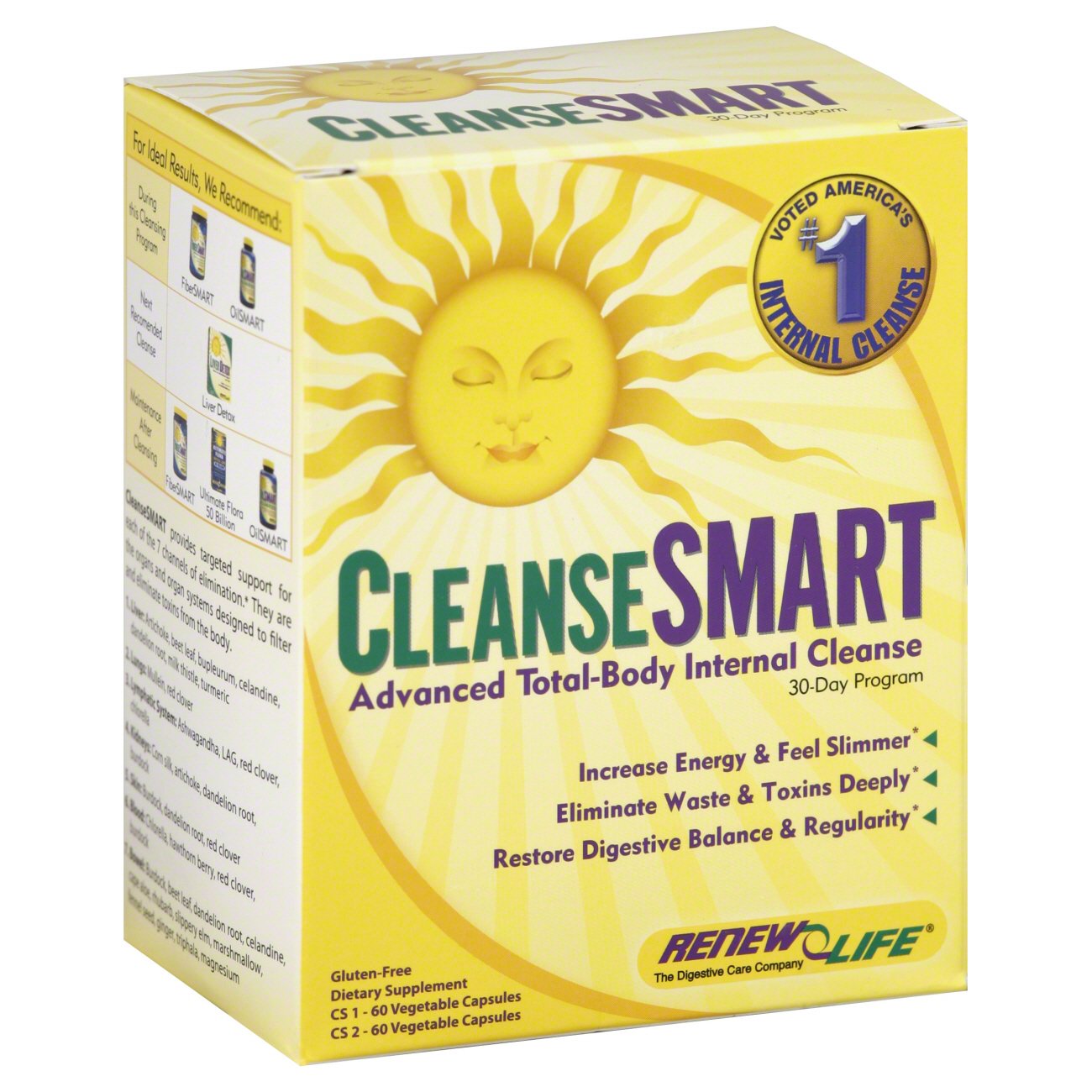 Renew Life CleanseSMART Advanced Total Body Inernal Cleanse Vegetable Capsules - Shop Diet ...