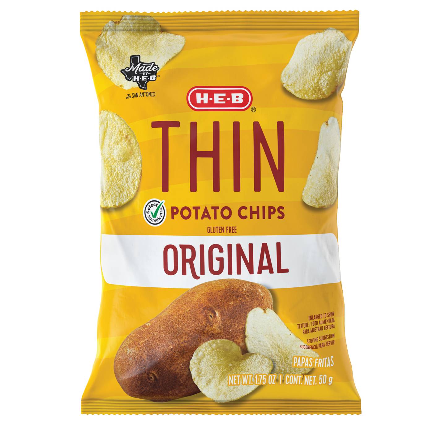 H-E-B Thin Potato Chips - Original - Shop Chips at H-E-B