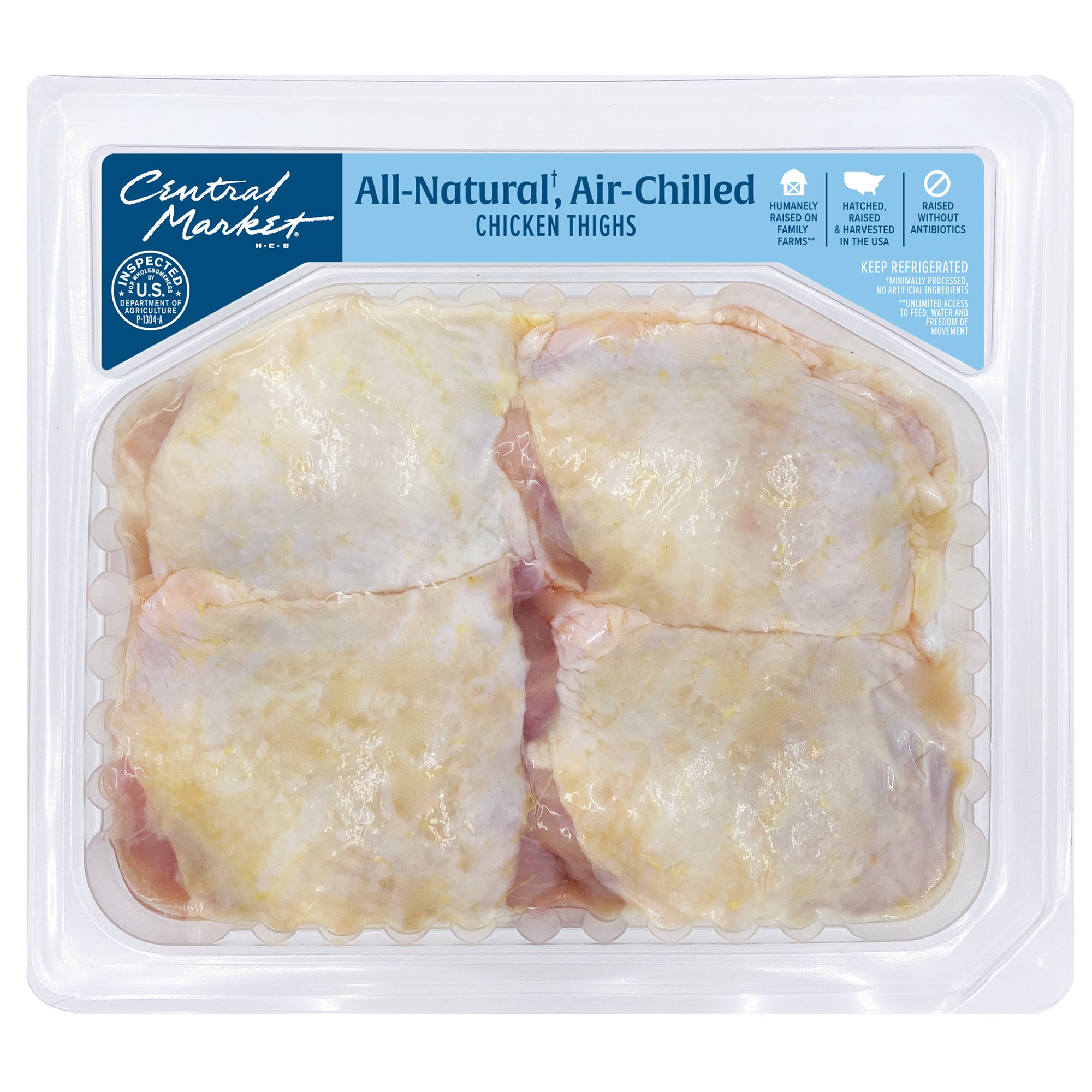 Central Market All-Natural Air-Chilled Chicken Thighs - Shop Chicken at ...