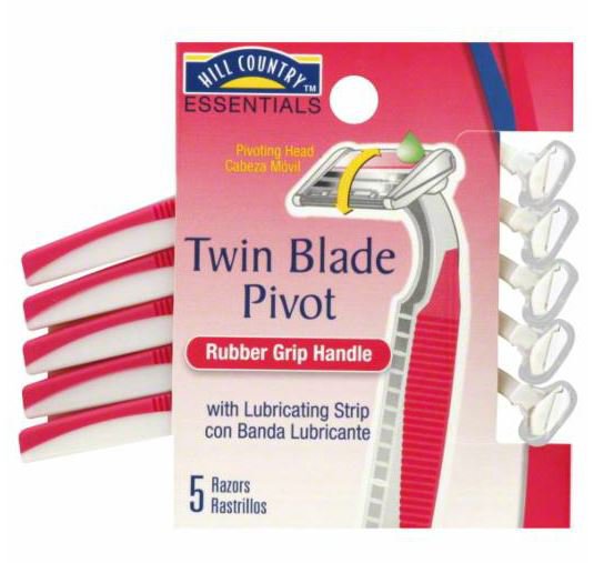 Hill Country Essentials Women's Twin Blade Rubber Grip Razors - Shop ...