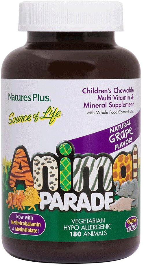 NaturesPlus Source of Life Animal Parade Children's Grape Chewable ...