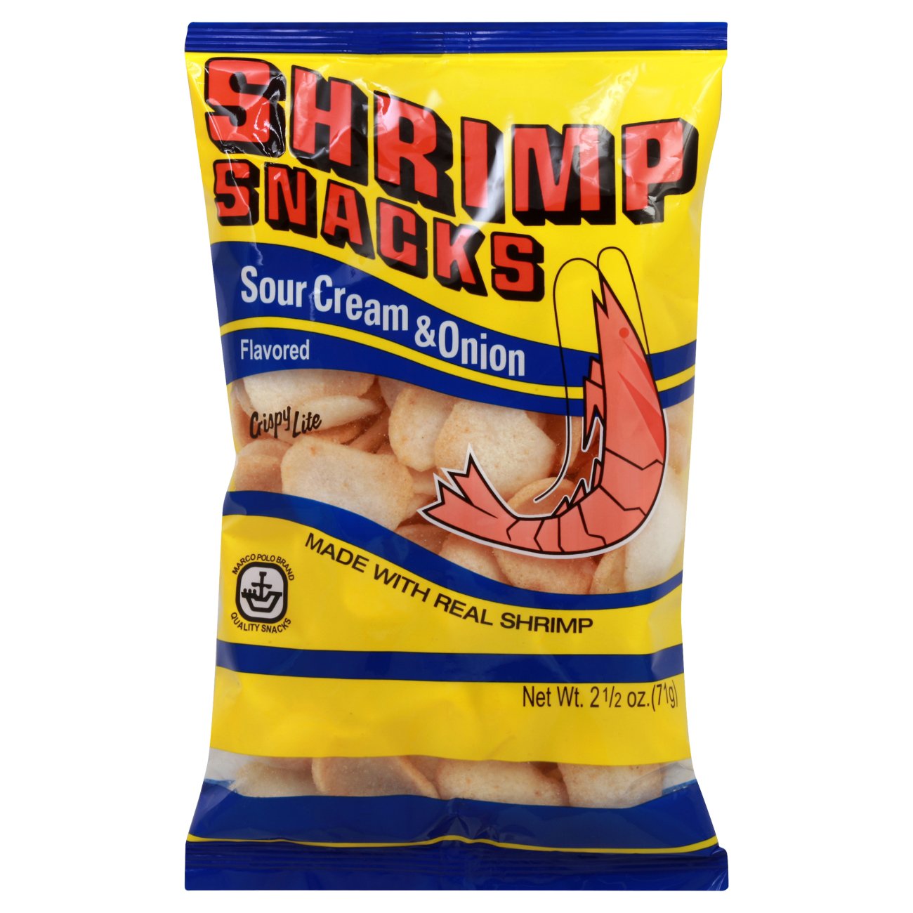 Marco Polo Sour Cream & Onion Shrimp Snacks - Shop Chips at H-E-B