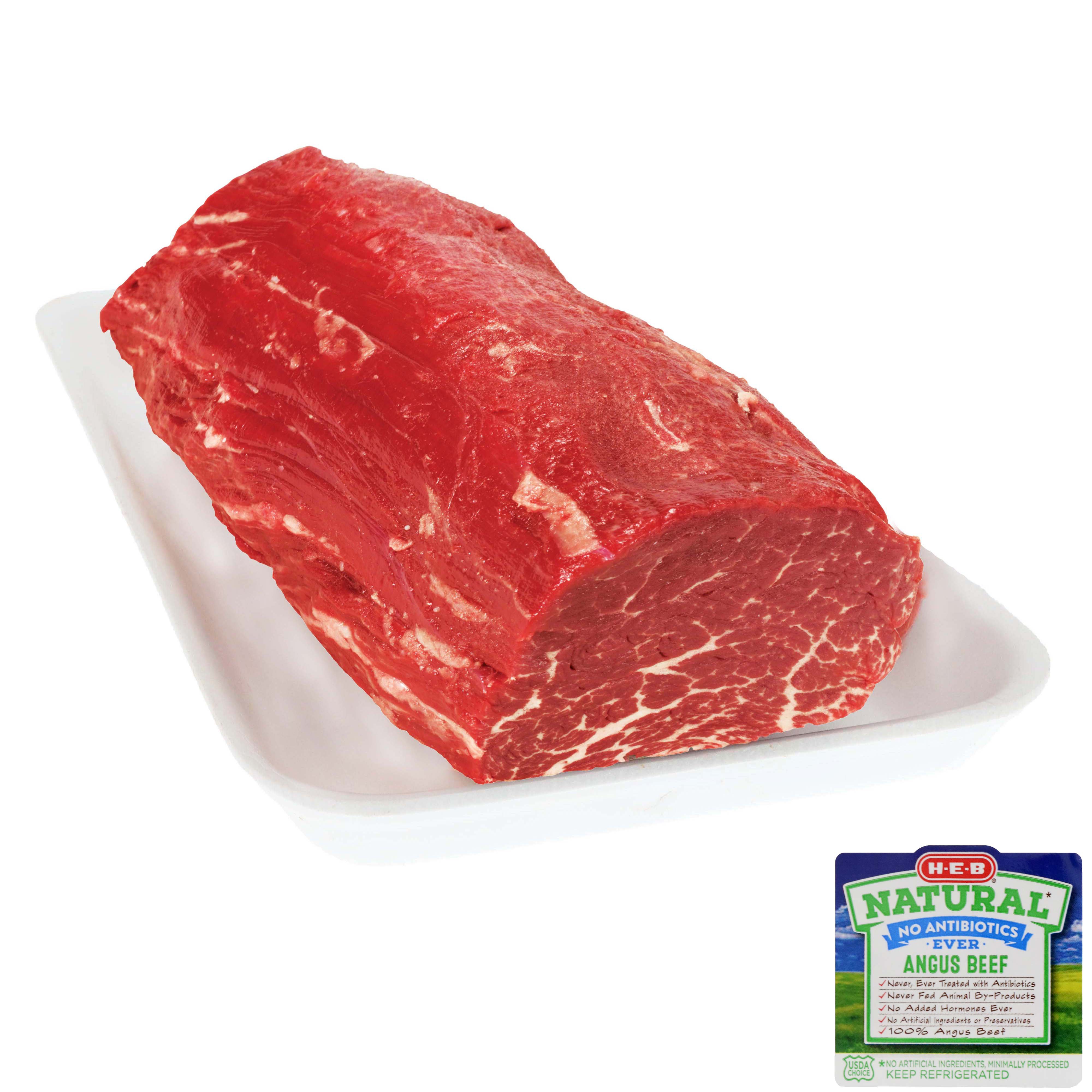 H-E-B Natural Angus Beef Chateaubriand Tenderloin Roast - Shop Beef at ...