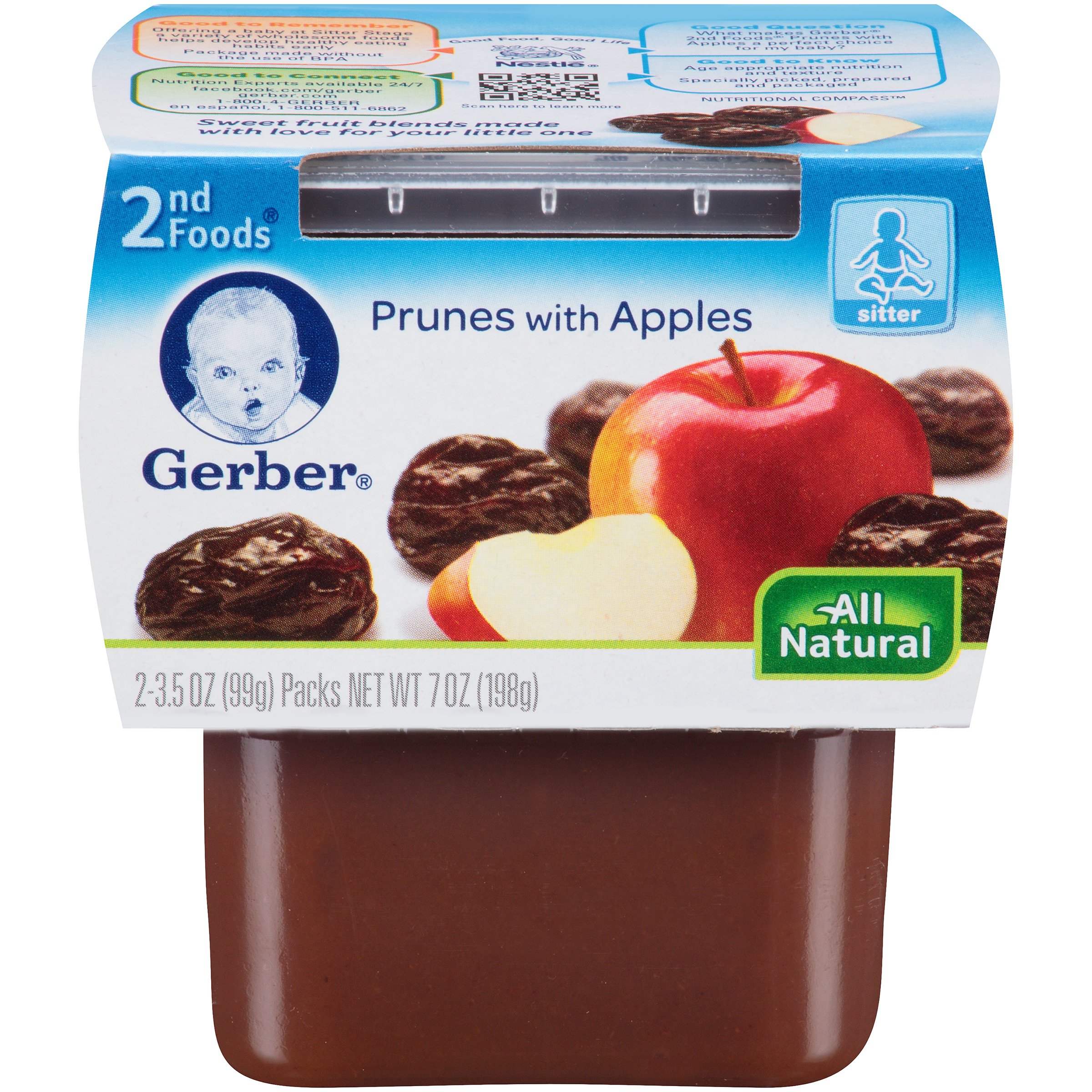 Gerber 2nd Foods - Prunes with Apples - Shop Baby food at H-E-B