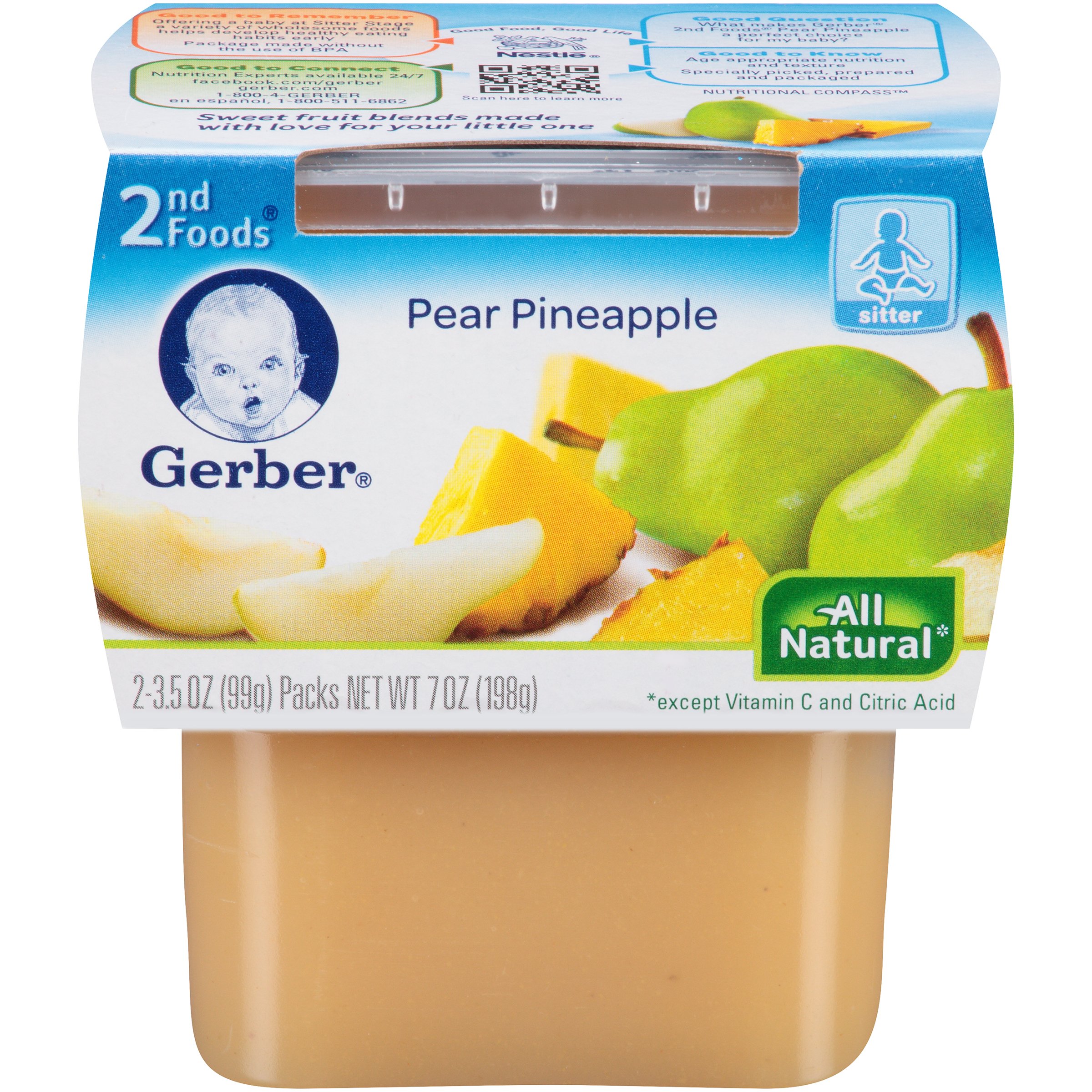 Gerber 2nd Foods Nature Select Pear Pineapple - Shop Food & Formula at ...