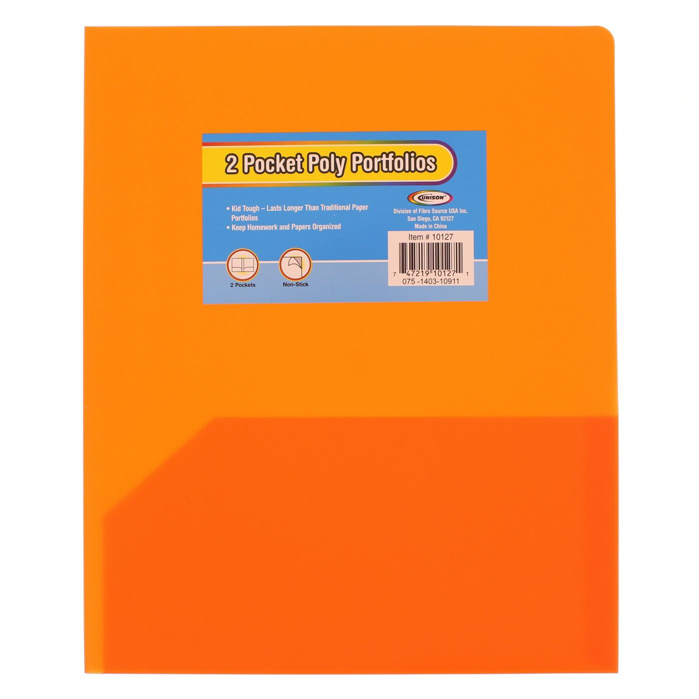 Unison Two Pocket Poly Portfolio, Assorted Colors - Shop Folders at H-E-B