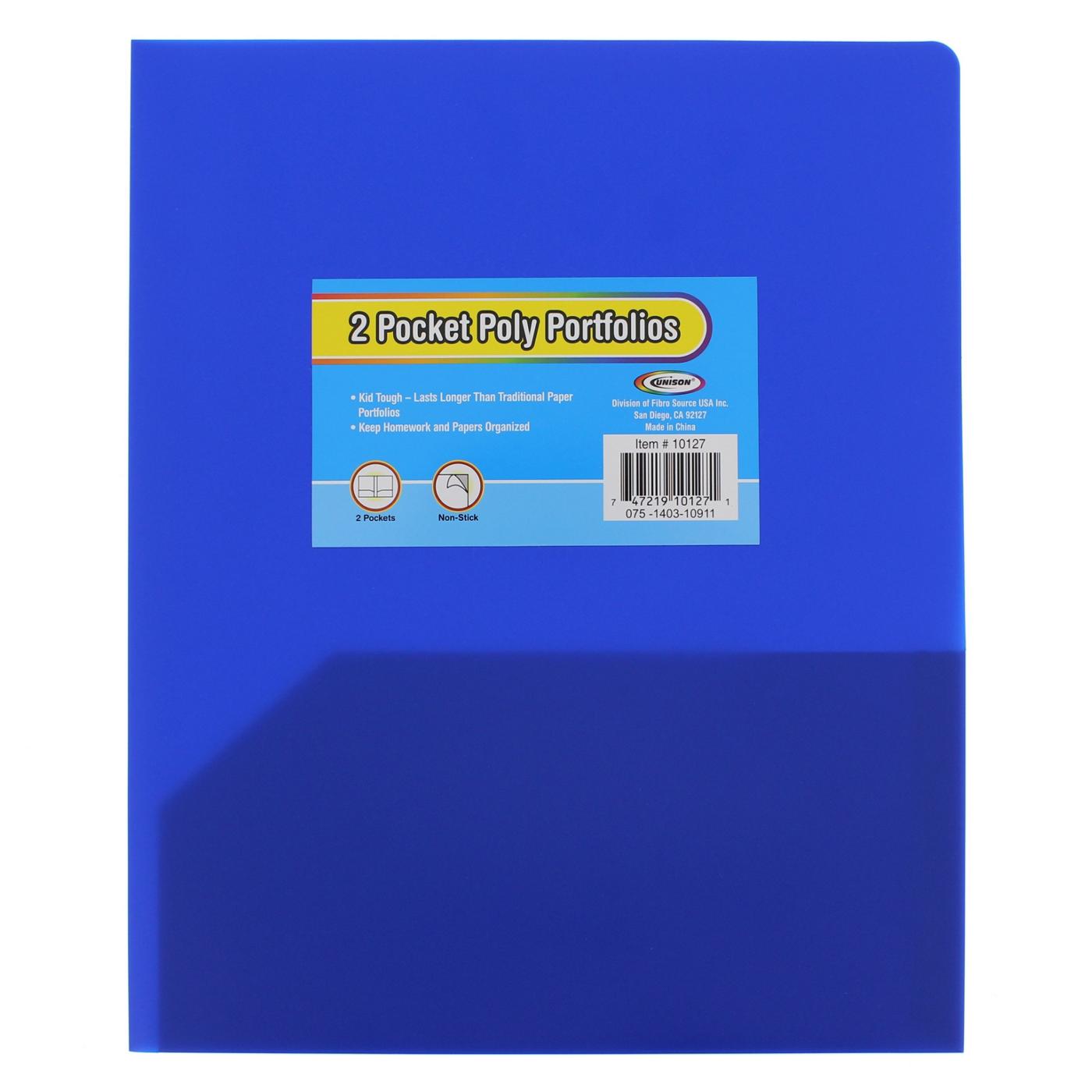 Unison Two Pocket Poly Portfolio, Assorted Colors - Shop Folders at H-E-B