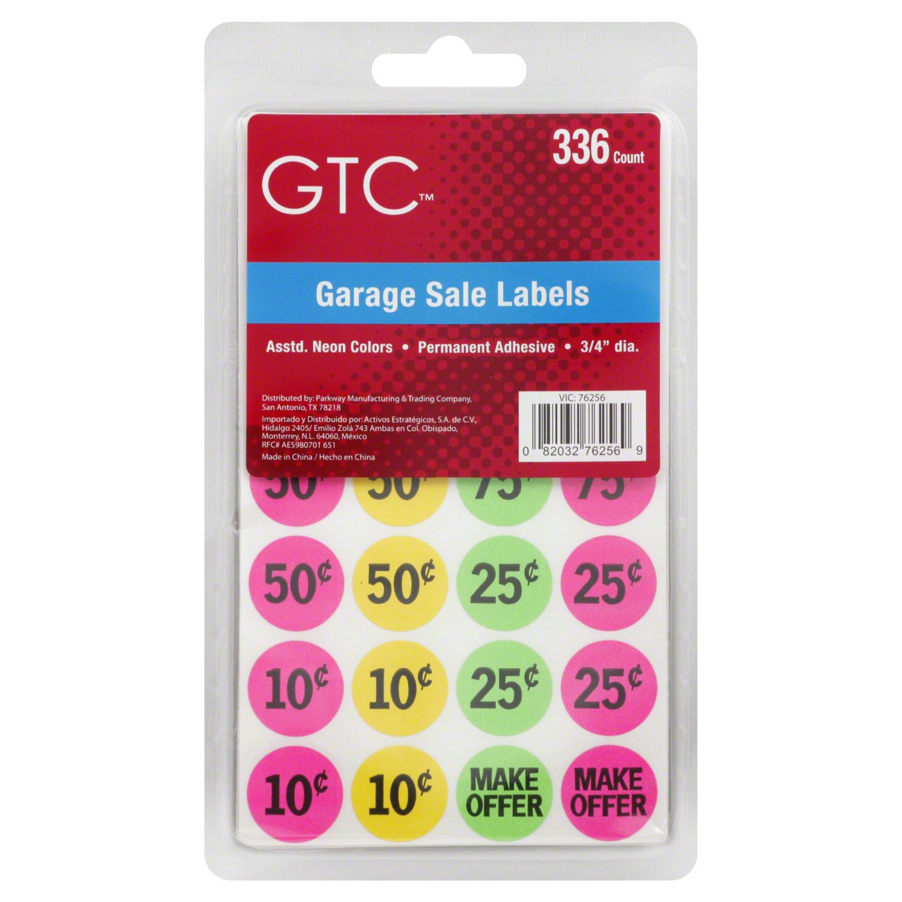 Garage Sale Price Labels