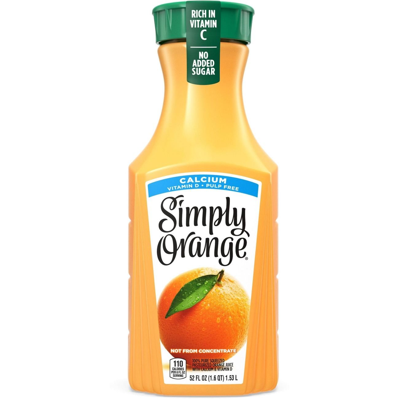 Simply Orange Pulp Free Orange Juice with Calcium & Vitamin D - Shop ...