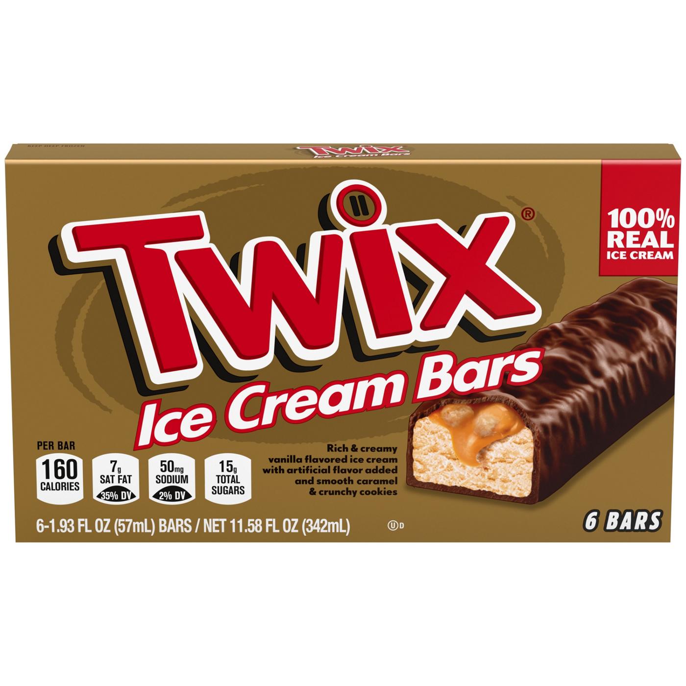 Twix Ice Cream Bars - Shop Bars & pops at H-E-B
