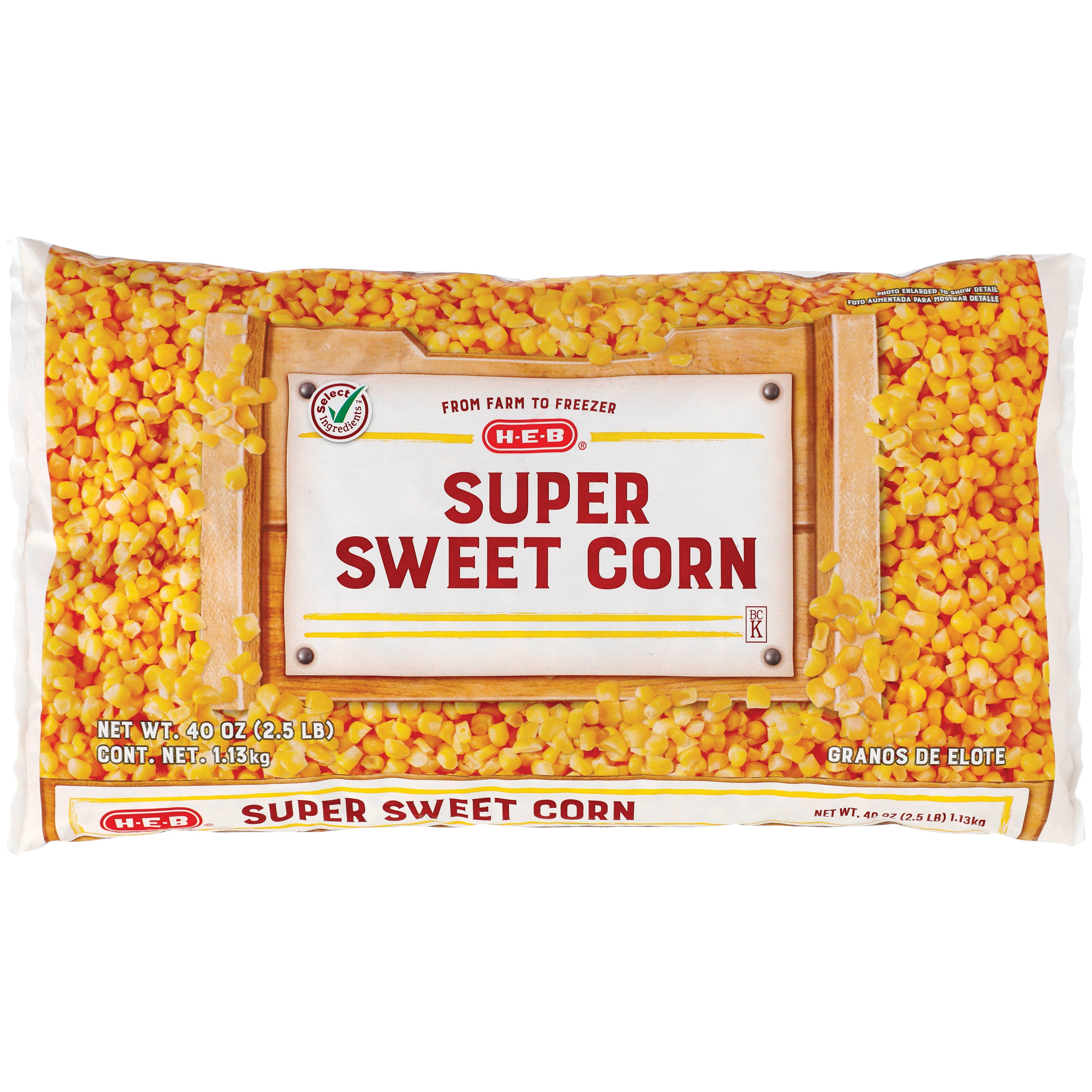 H-E-B Frozen Super Sweet Corn - Shop Vegetables at H-E-B