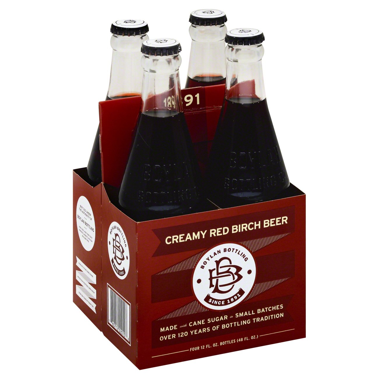 Boylan Bottling Co. Creamy Red Birch Beer Soda 4 pk Bottles, 12 oz ...