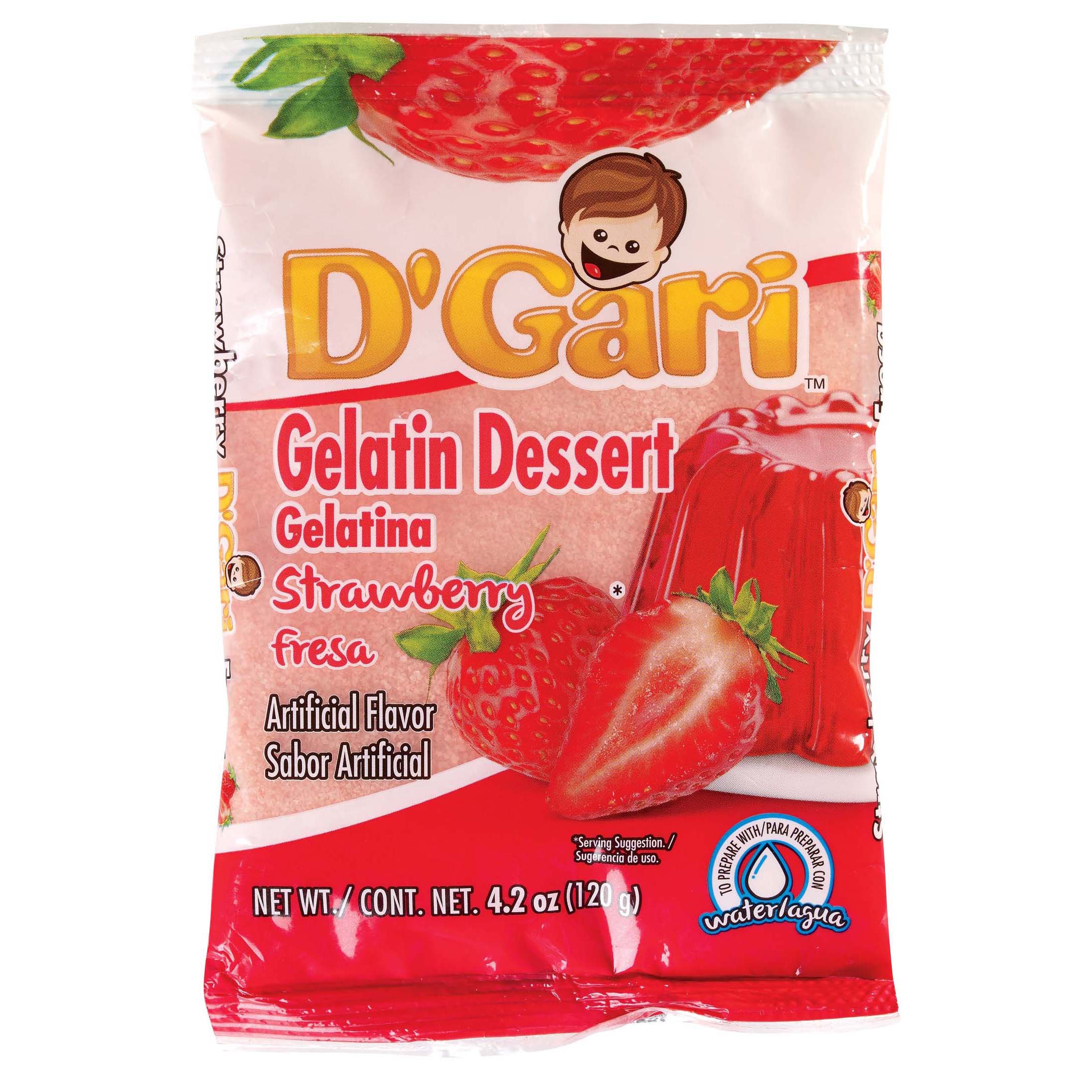 D'Gari Strawberry Gelatin Dessert Mix, 4.2 oz | Low Prices & Quality ...