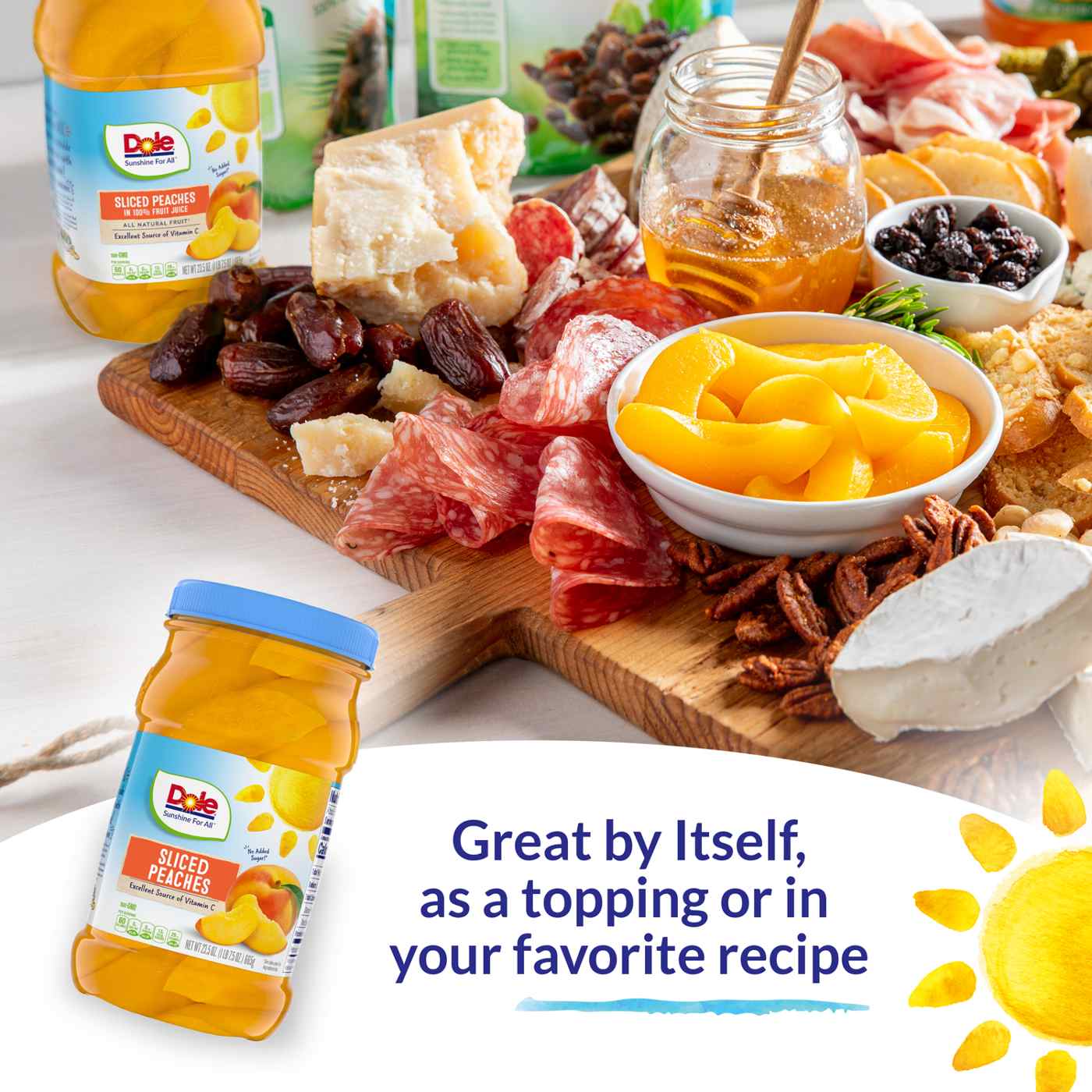 Dole Sliced Peaches in 100% Fruit Juice Jar - Shop Peaches, plums ...
