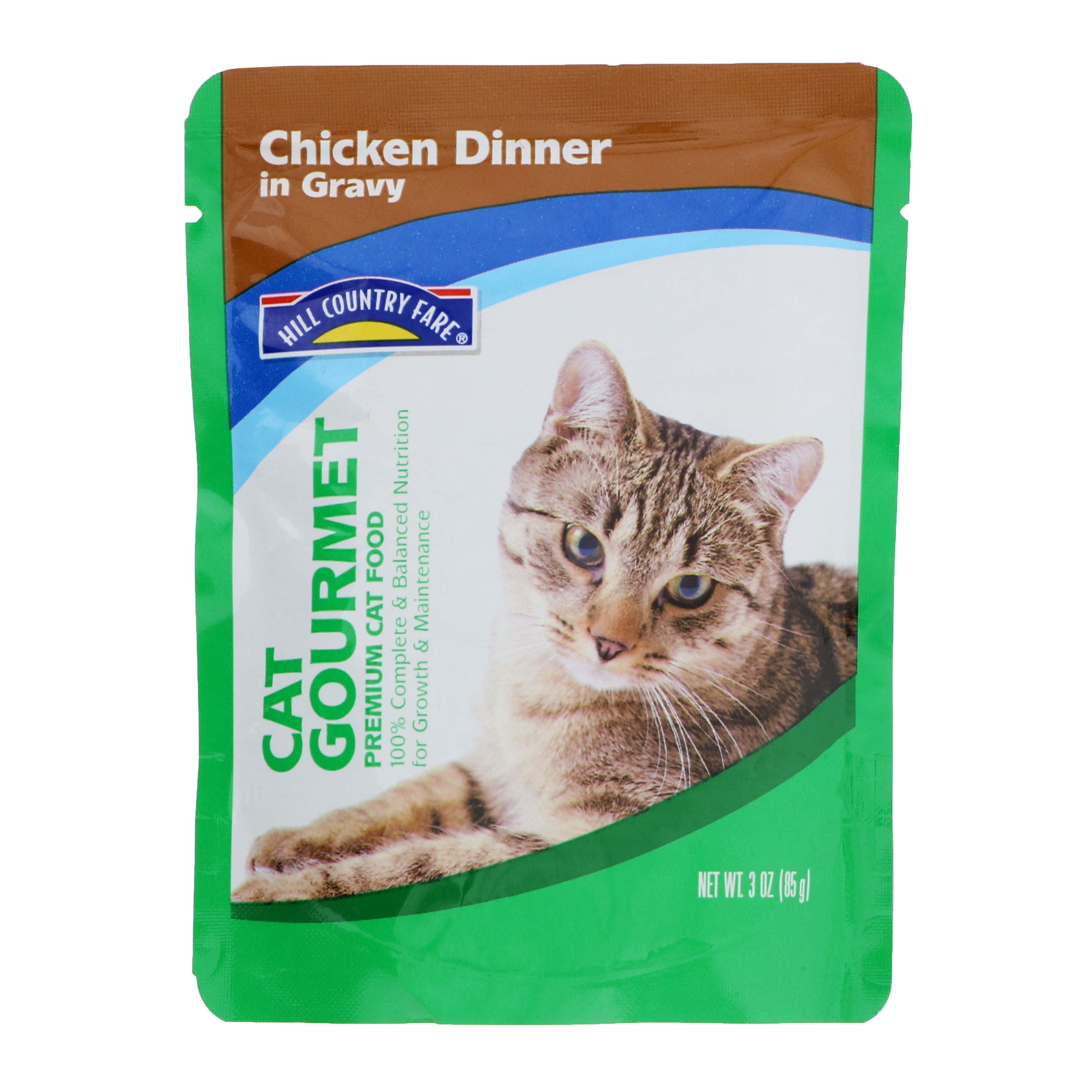Hill Country Fare Cat Gourmet Chicken Dinner in Gravy Premium Cat Food ...