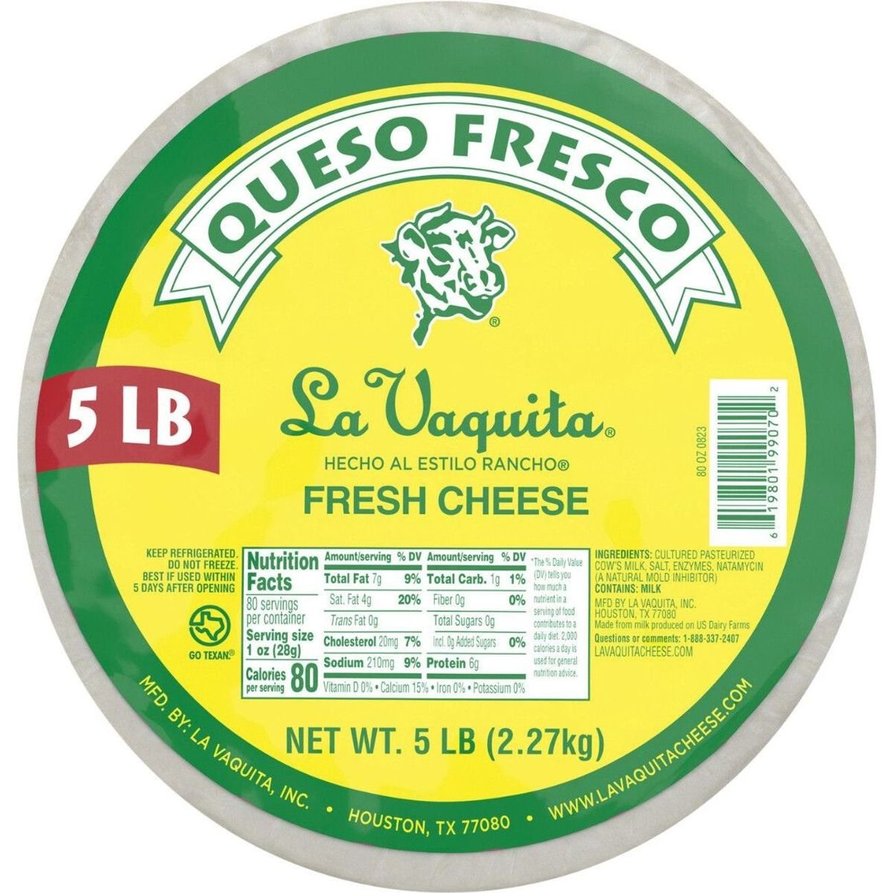 La Vaquita Queso Fresco Fresh Cheese, 80 oz | Joe V's Smart Shop | Low ...
