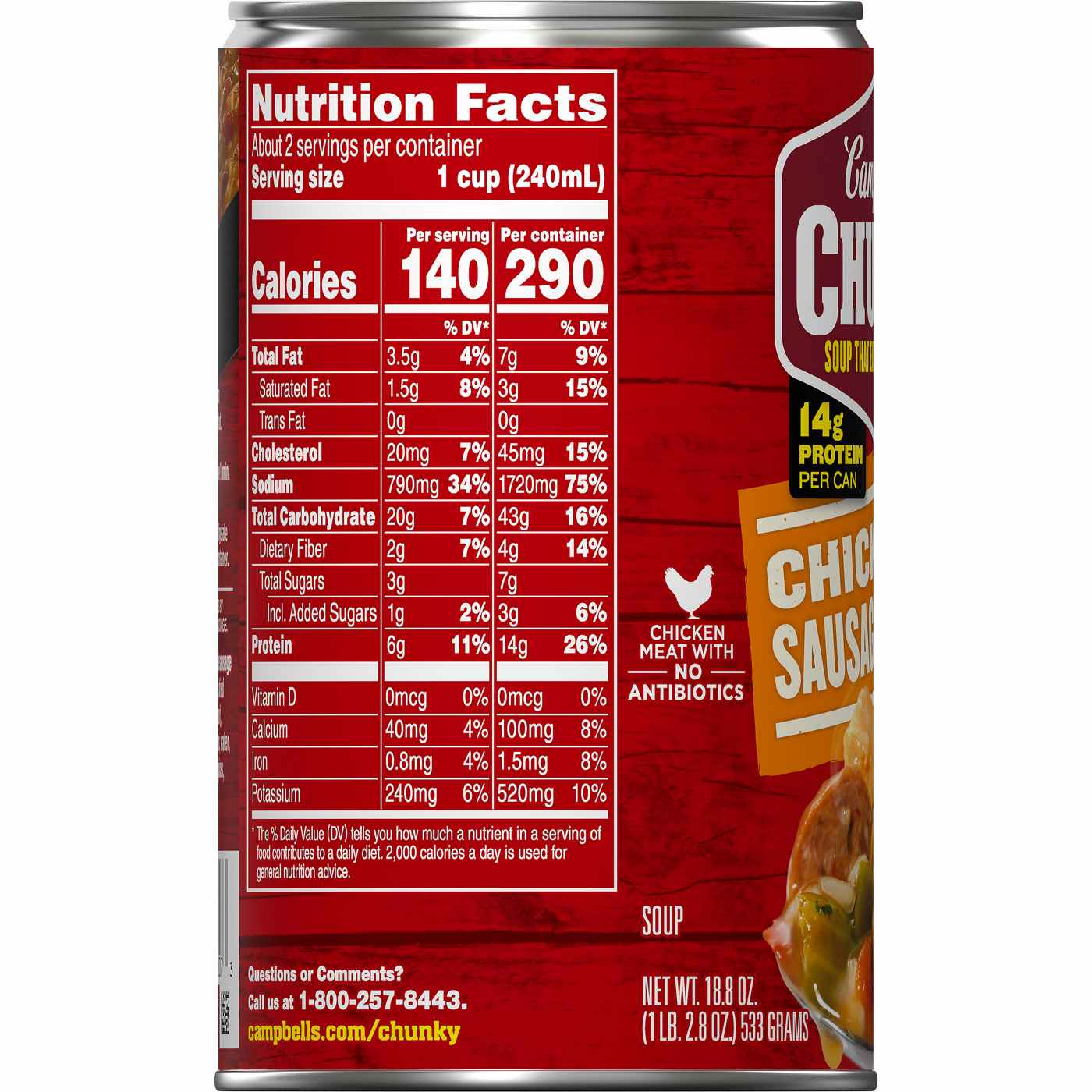 Campbell's Chunky Chicken & Sausage Gumbo - Shop Soups & chili at H-E-B