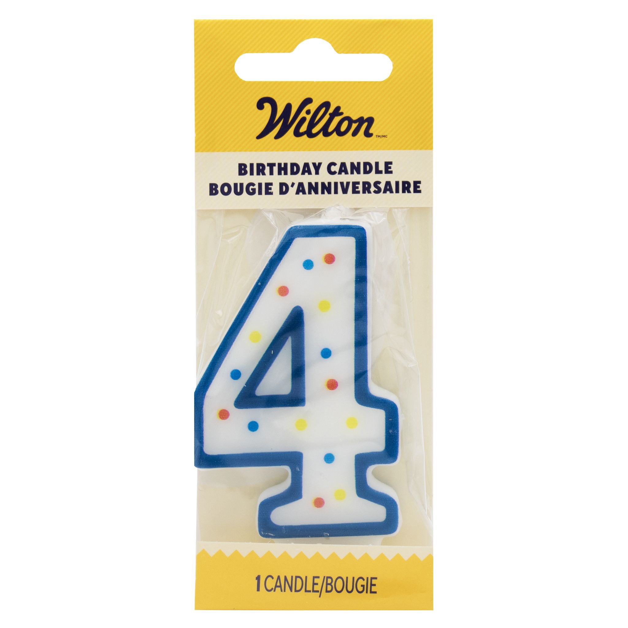 Wilton Numeral Four Party Candle - Shop Birthday candles at H-E-B
