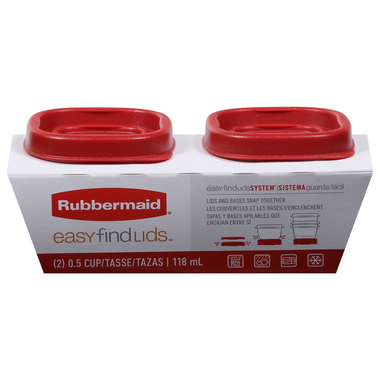 Rubbermaid Easy Find Lids Containers, 2 Pk - Shop Food storage at H-E-B