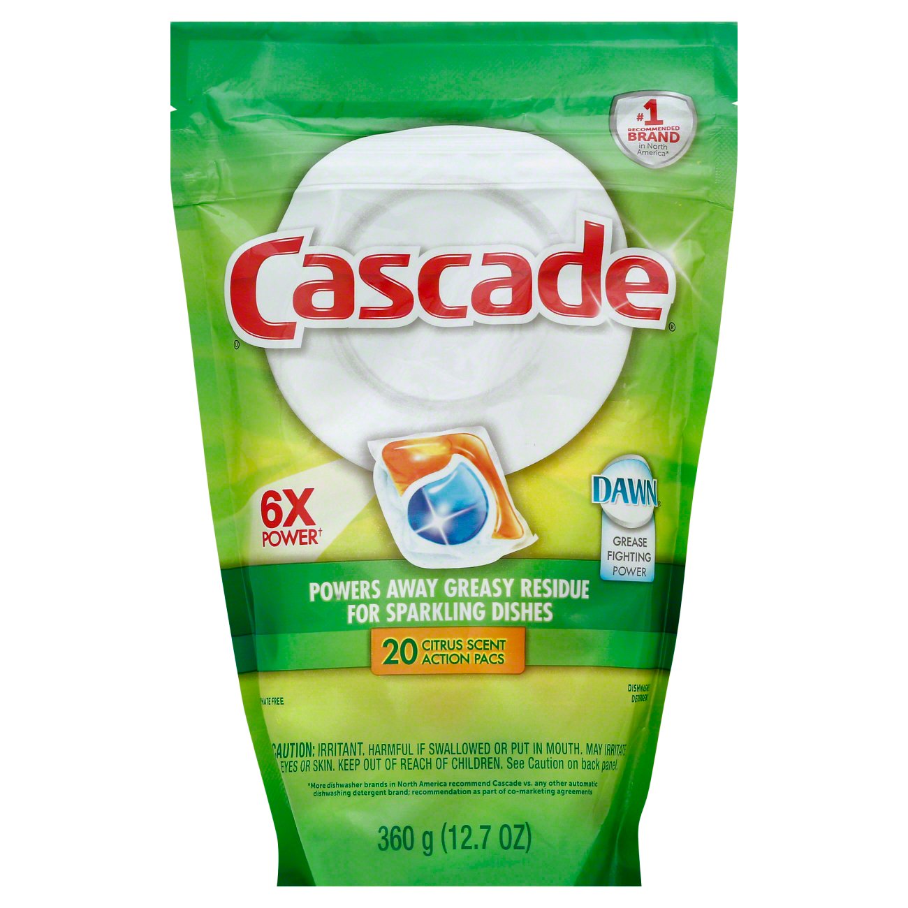 Cascade Action Pacs Citrus Scent Dishwashing Detergent - Shop Dish soap ...