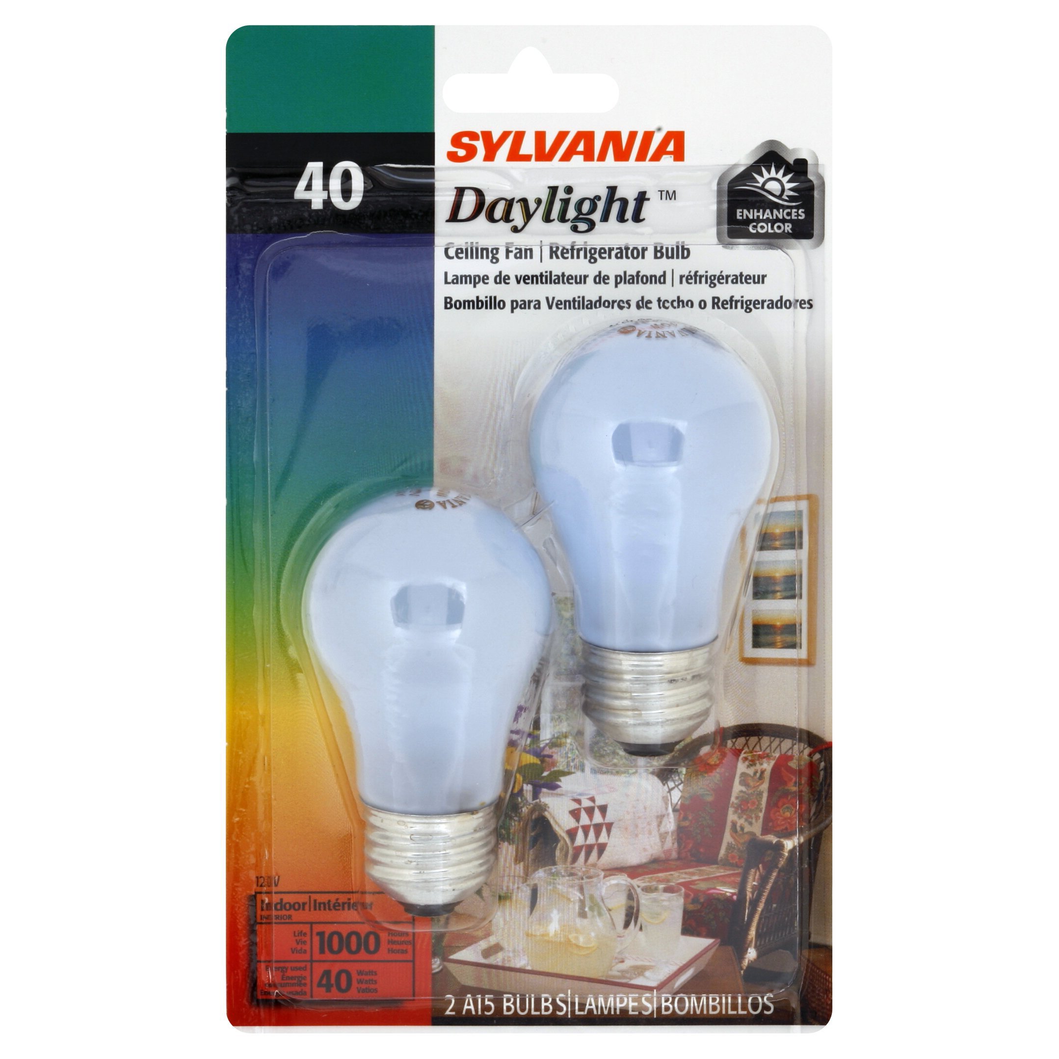 Sylvania A15 40-Watt Daylight Ceiling Fan/Refrigerator Indoor Light ...