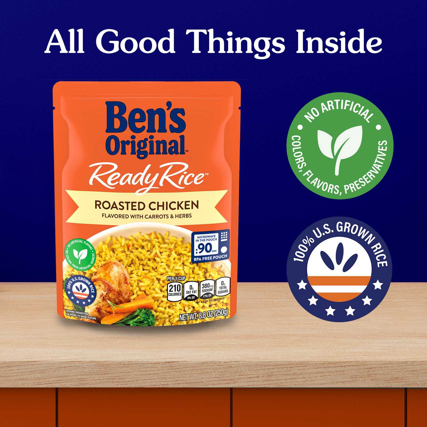 Ben's Original Ready Rice Roasted Chicken Flavored Rice - Shop Rice ...