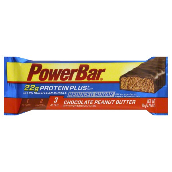PowerBar Protein Plus Reduced Sugar Chocolate Peanut Butter Protein Bar ...