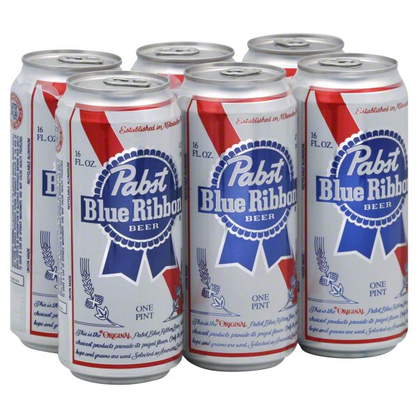 Pabst Blue Ribbon Beer 6 PK Cans - Shop Beer at H-E-B