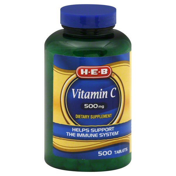 H-E-B Vitamin C 500 mg Tablets - Shop Vitamins A-Z at H-E-B
