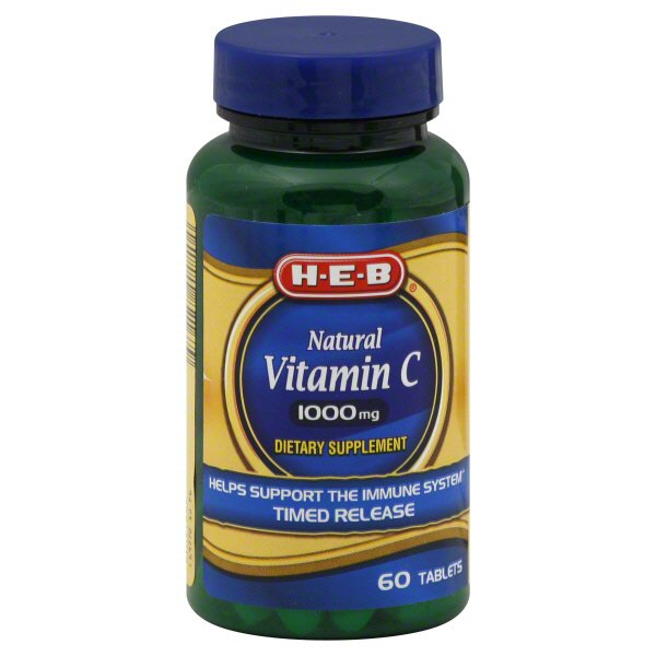 H-E-B Vitamin C Dietary Supplement Timed Release Tablets - 1,000 mg ...
