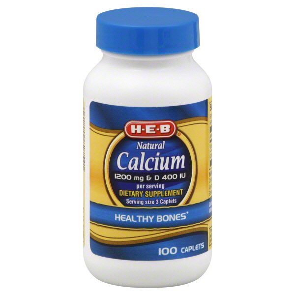 H-E-B Natural Calcium Caplets - Shop Minerals at H-E-B