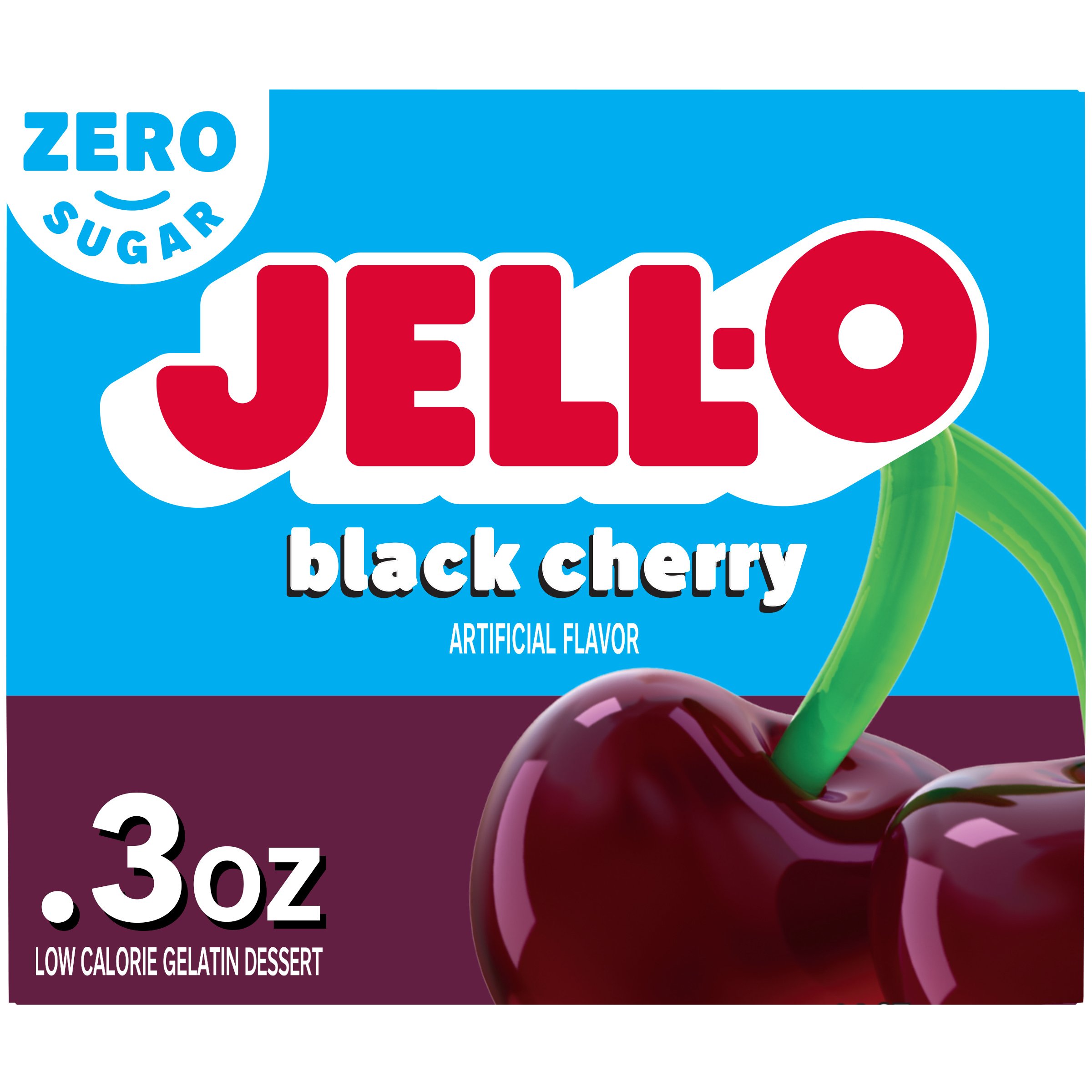 Jell-O Zero Sugar Black Cherry Gelatin Dessert Mix - Shop Pudding ...