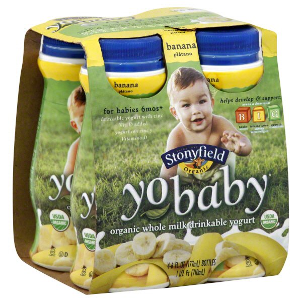 Stonyfield YoBaby Banana Whole Milk Drinkable Yogurt - Shop Yogurt at H-E-B