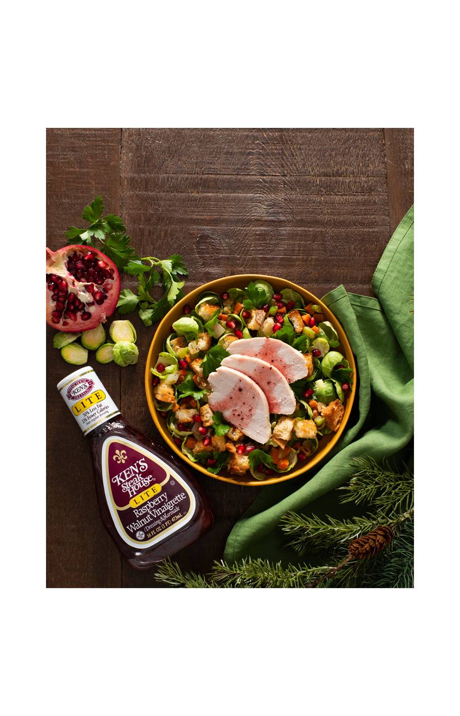 Ken's Steak House Lite Raspberry Walnut Vinaigrette Dressing & Marinade ...