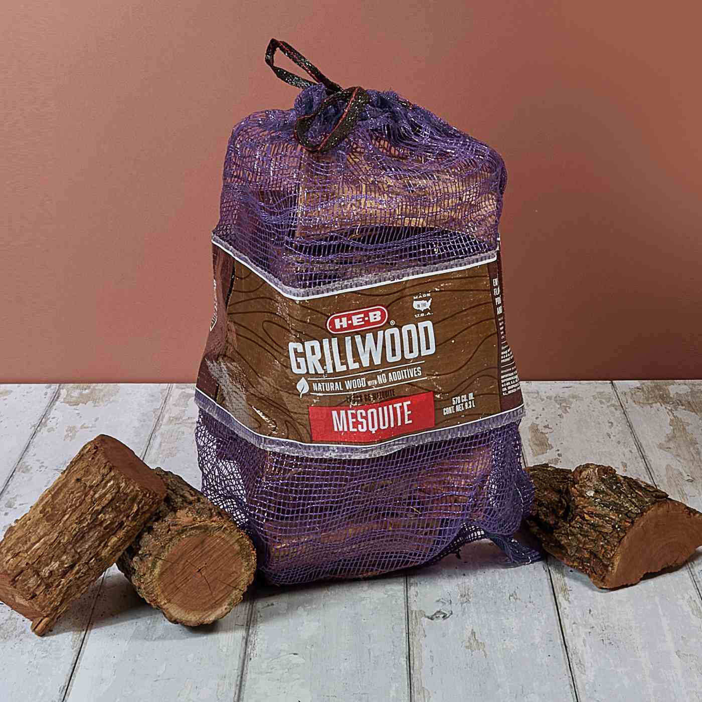 H-E-B Natural Mini Mesquite Grillwood - Shop Charcoal, wood & fuel at H-E-B