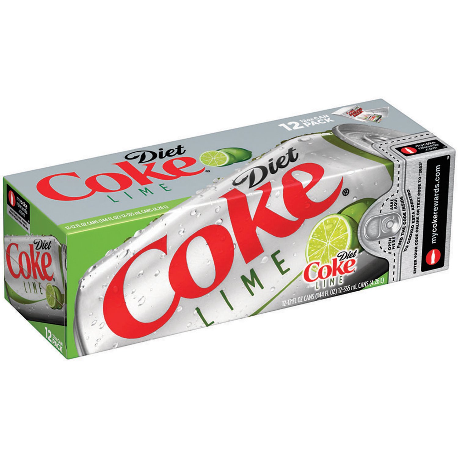 Coca-Cola Diet Coke with Lime 12 oz Cans - Shop Soda at H-E-B