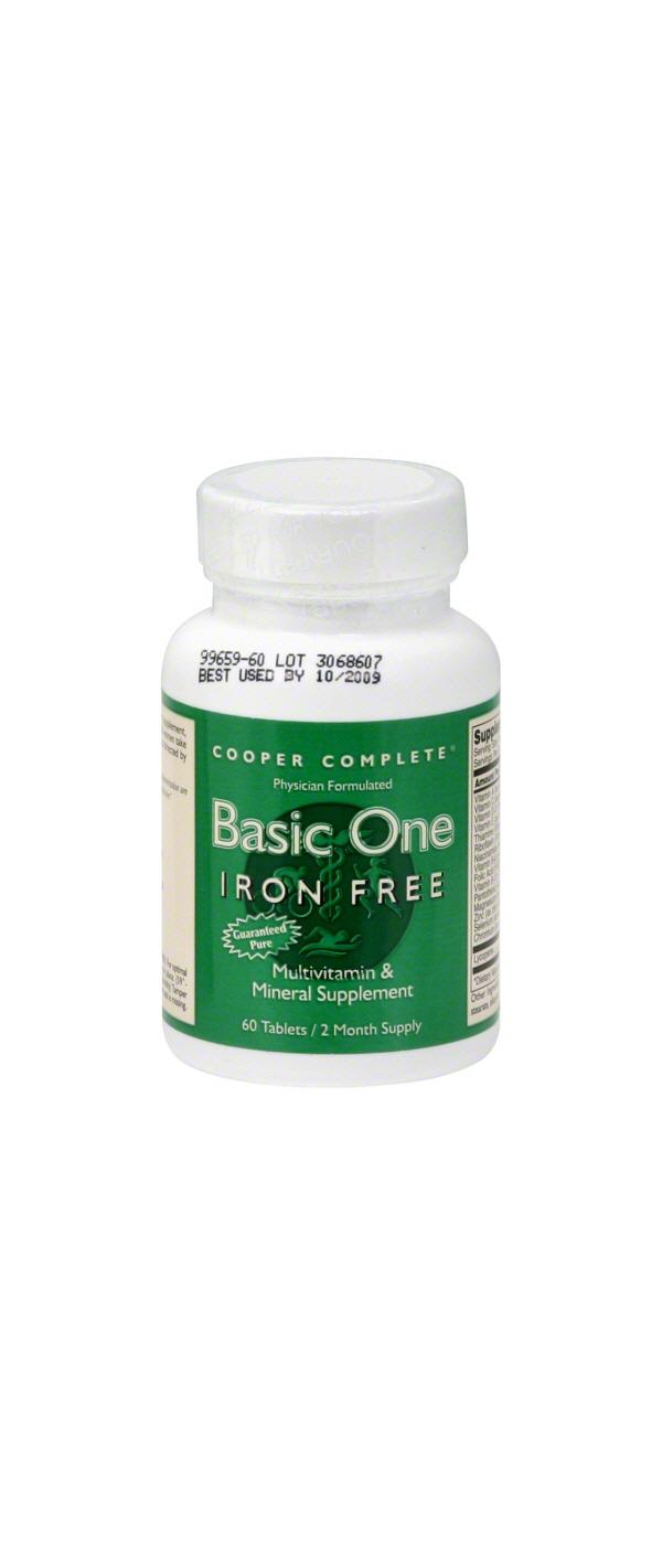 Cooper Complete Basic One Iron Free Multivitamin And Mineral Supplement ...