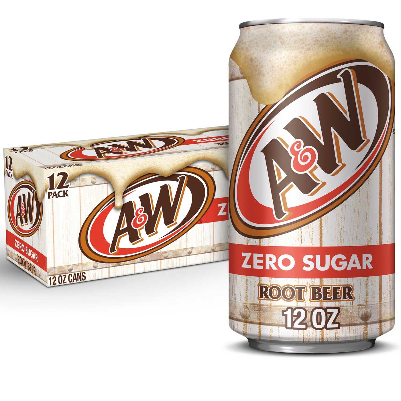 A&W Diet Root Beer 12 oz Cans - Shop Soda at H-E-B