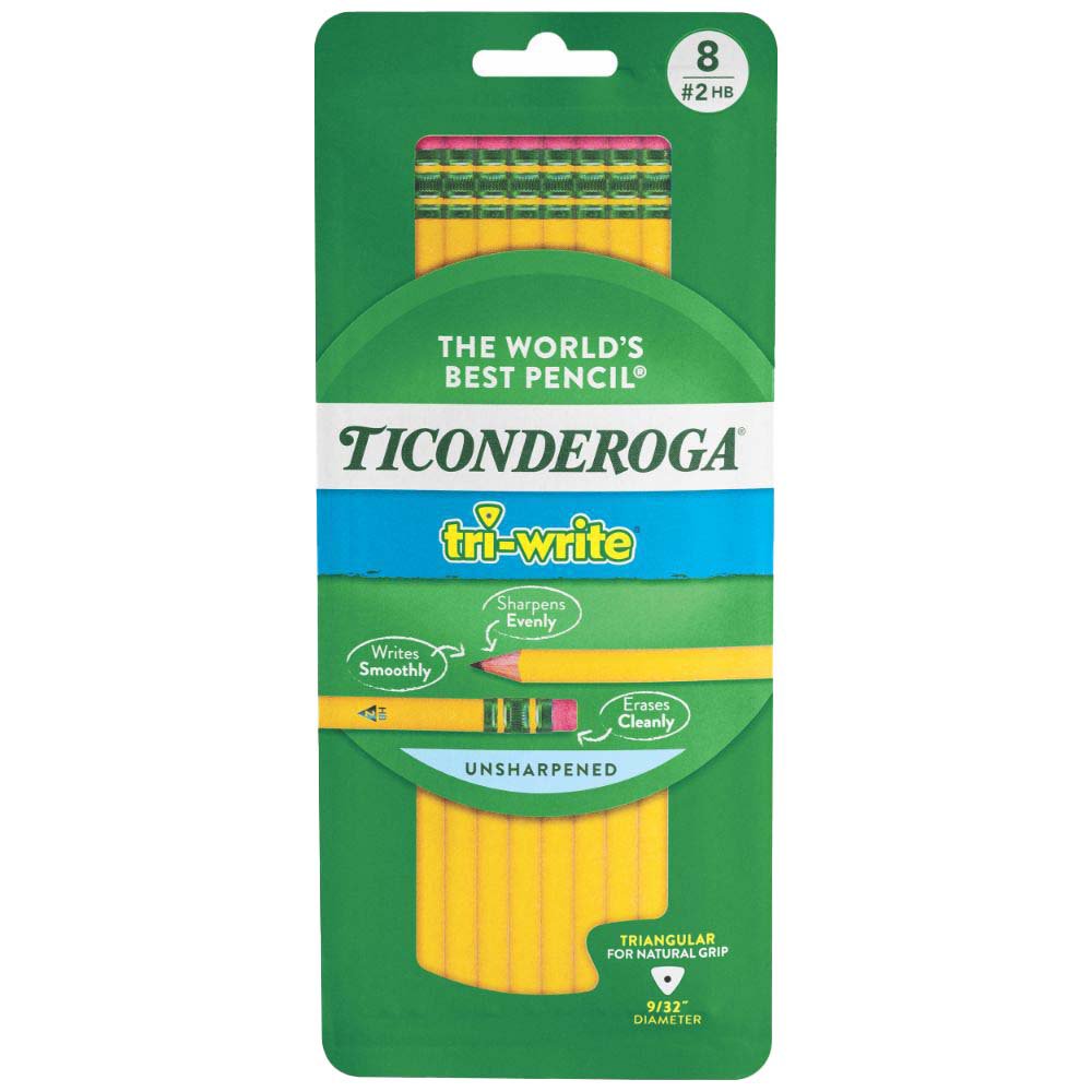 Ticonderoga Tri-Write No.2 Triangular Wooden Pencils - Shop Pencils at ...