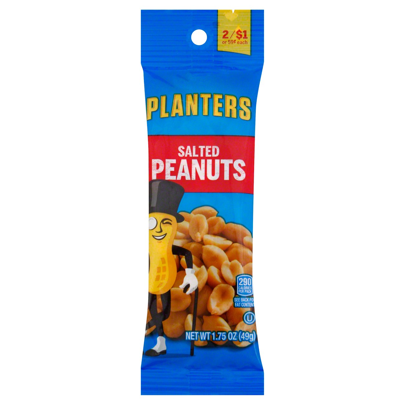 Planters Salted Peanuts Tube - Shop Snacks & Candy at H-E-B
