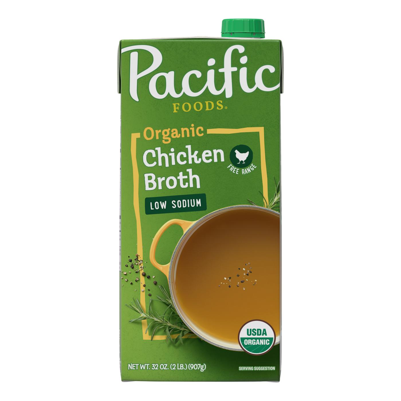 Pacific Foods Low Sodium Organic Free Range Chicken Broth - Shop Broth ...