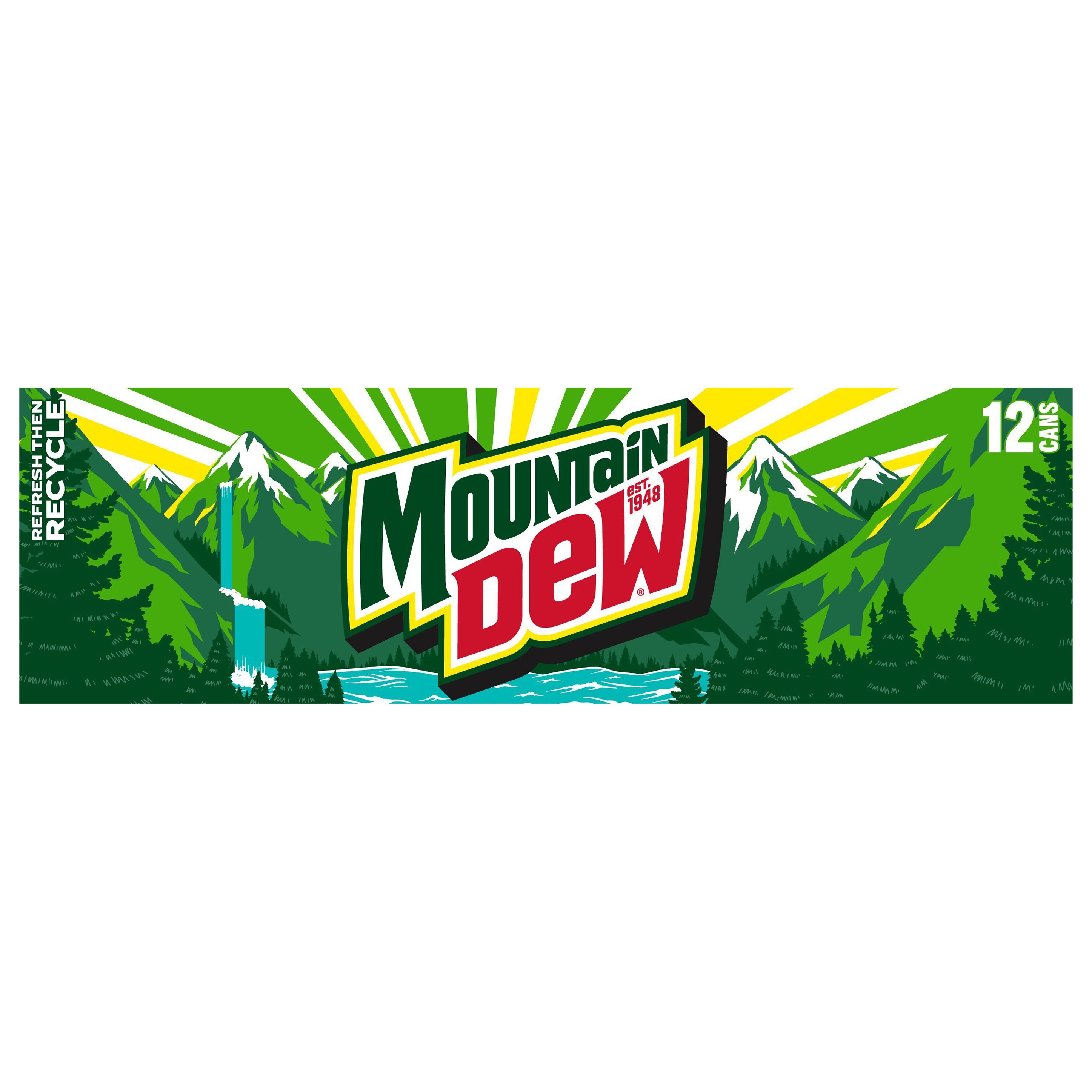 Mountain Dew Soda 12 oz Cans - Shop Soda at H-E-B