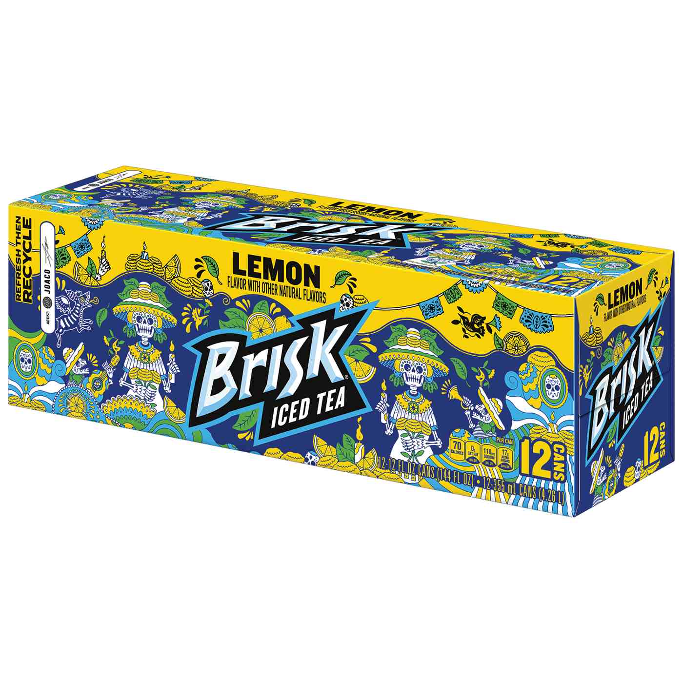Brisk Lemon Iced Tea 12 pk Cans - Shop Tea at H-E-B