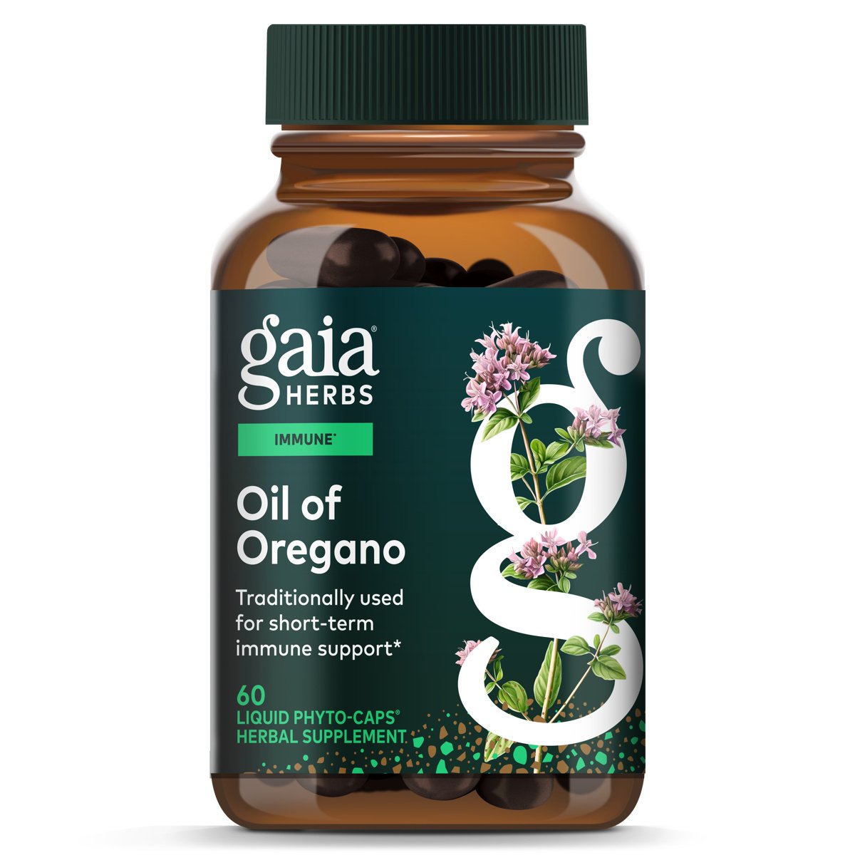 Gaia Herbs Single Herbs Oil Of Oregano Vegetarian Liquid Phyto-Caps, 60 ...