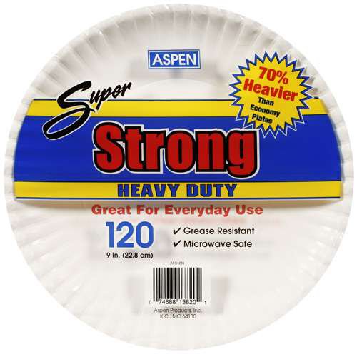 Aspen 9 Inch Super Strong Heavy Duty Paper Plates - Shop Plates & bowls ...