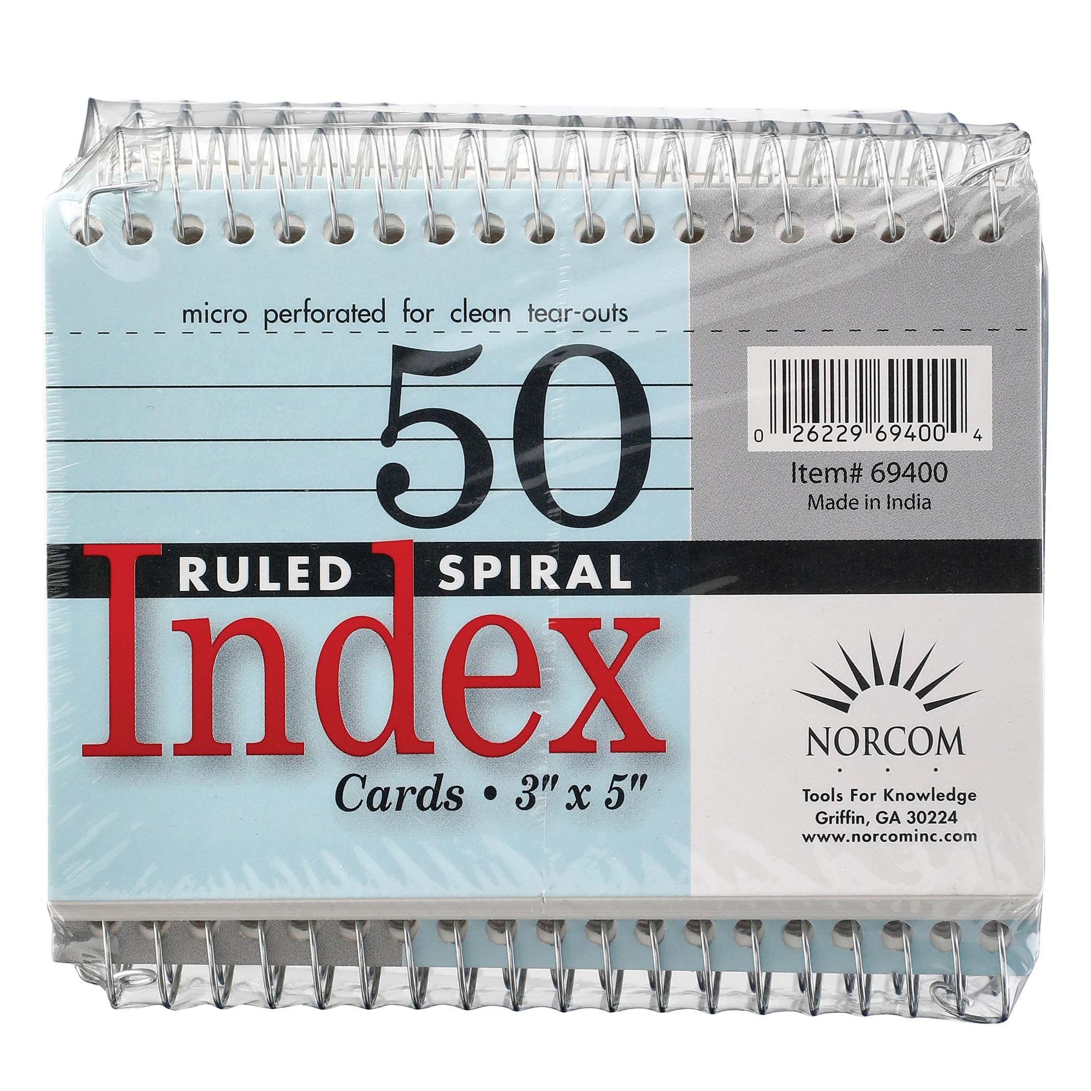 Norcom Ruled Spiral Index Cards, 50 Ct - Shop Sticky notes & index ...