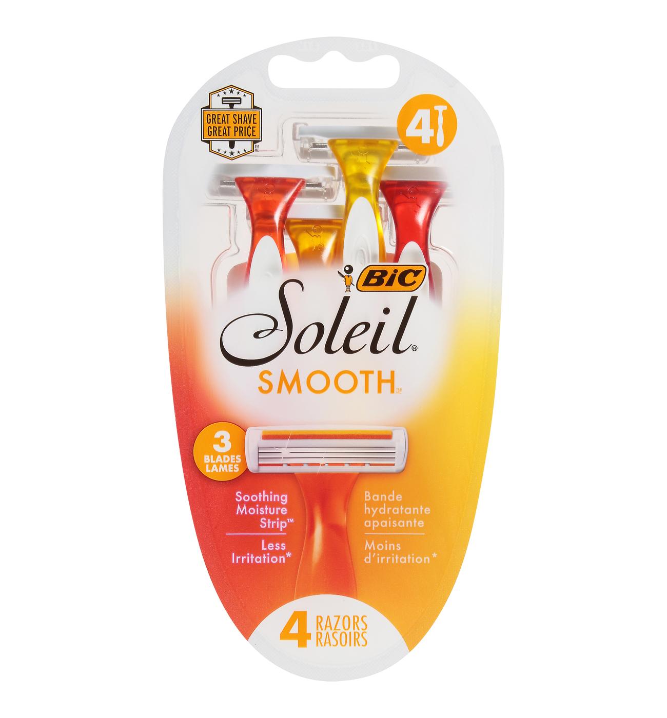 BIC Soleil Smooth 3 Blades Disposable Razors - Shop Razors & blades at ...